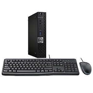 Dell Optiplex 7050 Micro Desktop, Intel i3, 16GB RAM, 256GB SSD, WiFi, Keyboard and Mouse, Windows 10 Pro (Renewed)