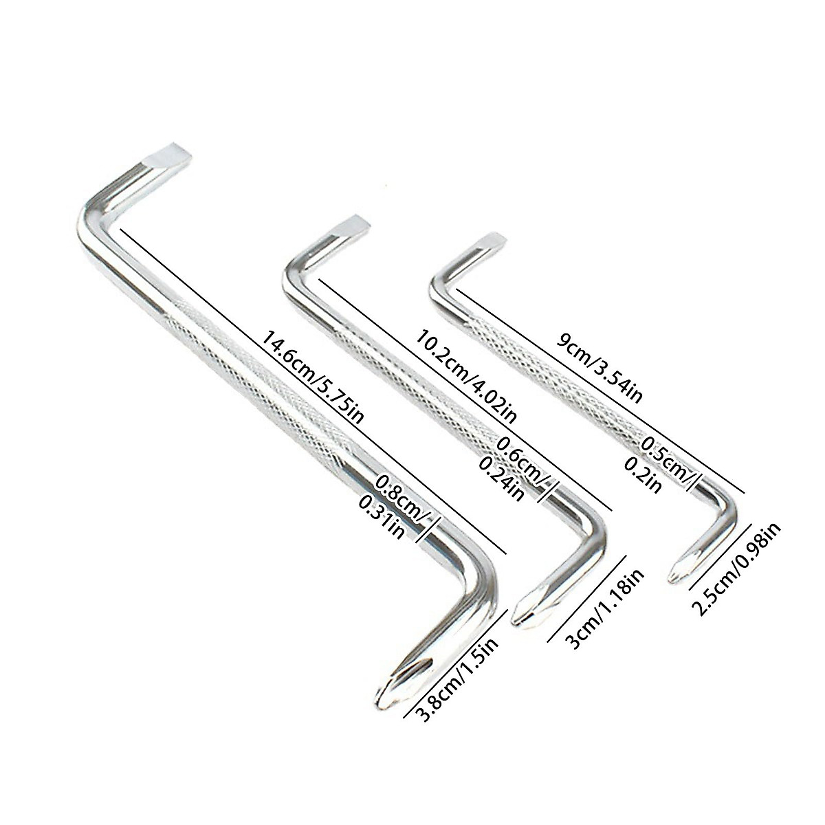 Turning Screwdriver Flat Head Elbow Driver Short Handle Screwdriver Z 3 Piece Set Precision Bit Set