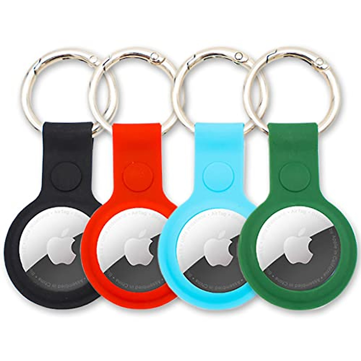 Apple AirTag Holder Keychain Apple AIR TAG NOT Included Air tag Case Waterproof Key Ring - Airtag Holder 4 Pack - Airtag Case - GPS Finder.
