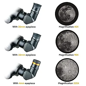 Spectrum Optical Instruments – ExploraPro 80AZ Refractor Telescope for Adults & Beginner – Compact Manual Alt-AZ Telescope – Smartphone Adapter and Remote Shutter – 80mm Aperture 900mm Focal Length