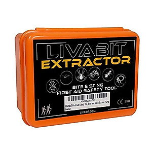 LIVABIT First Aid Safety Tool F.A.S.T. Kit Emergency Venom Extractor Snake Bite and Sting Suction Pump for Hiking, Camping, Backpacking, Insect Sting & Snake Bite Treatment
