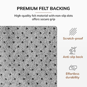 Anji Mountain Deluxe Bamboo Roll-Up Chairmat, 55 x 57-Inch, 8mm Thick, Dark Cherry