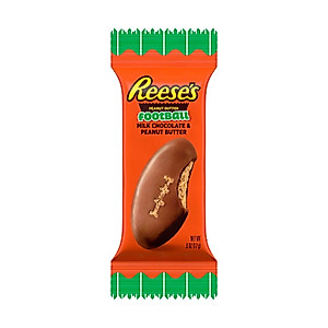 ReesesPeanut Butter Football Chocolate Candy - Snack Size Milk Chocolate & Peanut Butter Football Party Favors - Bulk Football Candy - Individually Wrapped Chocolate Pack - 125 Pieces
