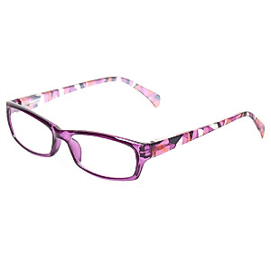 Reading Glasses 5 Pairs Fashion Ladies Readers Spring Hinge with Pattern Print Eyeglasses for Women (5 Pack Mix Color, 1.25)
