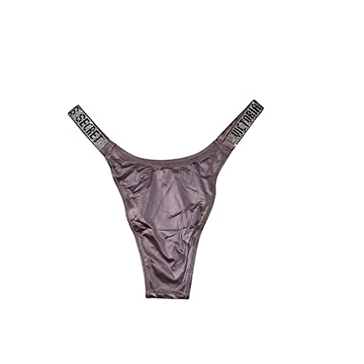 Victoria's Secret Very Sexy Rhinestones Bombshell Shine Strap Brazilian Panty Color Purple Size Medium New