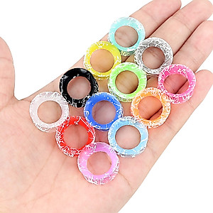 Longbeauty 24pcs White Line Soft Silicone Tunnels Set Ear Gauges Plugs Stretchers Double Flared Flesh Tunnels Ear Piercing Jewelry for Women Men 2G-5/8