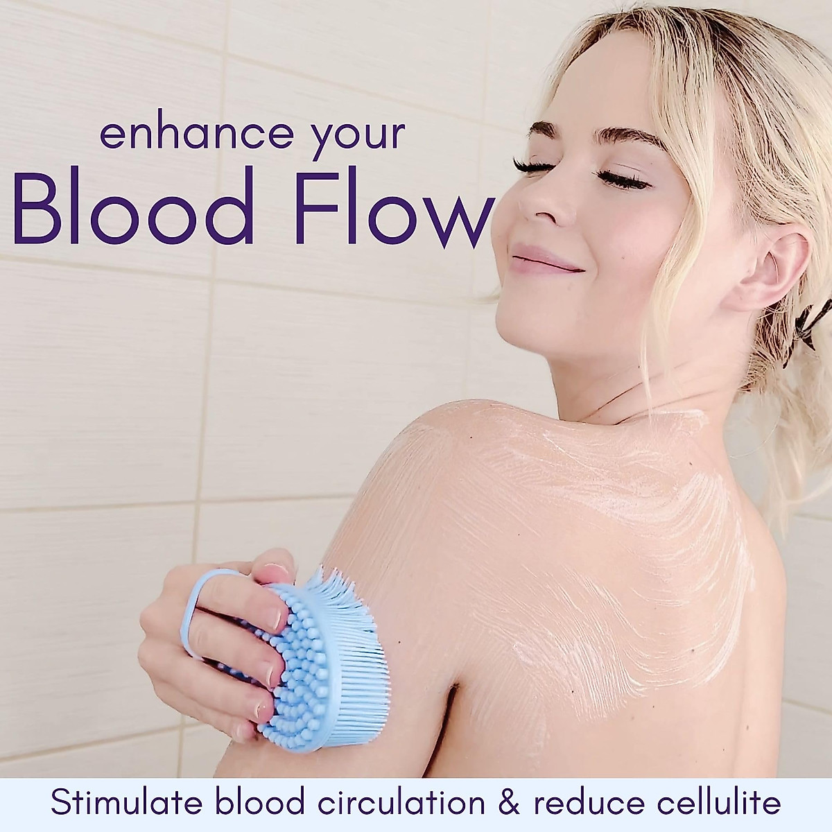 Avilana Silicone Body Scrubber – Dual-Sided Silicone Loofah for Shower, Body Scrubber for Men & Women, Gentle Loofa Alternative, Easy-to-Clean Silicone Body Scrubber Exfoliator