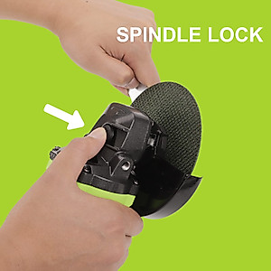 Yougfin Angle Grinder 5 inch, 20V Max Brushless Cordless 7000RPM Grinding Power Tool, 2 Handle Position, Safety Guard, Cutting Wheels, Flap Discs for Metal Cutting & Wood Carving