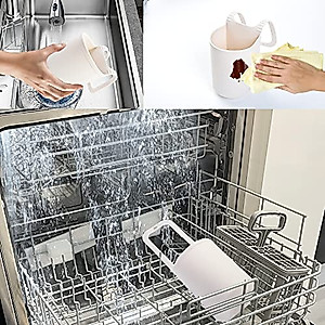 Stroller Organizer with Cup Holder, Universal Stroller Cup Holder for Wheelchair, Plus Size, Measures 12"x 3.6"x 3.8", Suitable for Camping Chair, Lawn Chair, Bike, Treadmill, Bathroom - Milky White