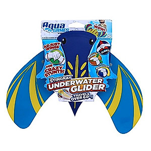 Aqua Stingray Underwater Glider, Swimming Pool Toy, Self-Propelled, Adjustable Fins, Travels up to 60 Feet, Dive and Retrieve Pool Toy
