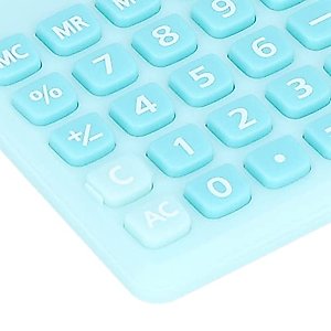 Candy Coloured Calculator with 8 Digit LCD Display, Large Keys Designed for Fast Response, Hand Held Pocket Calculator for Business, Office, Home, Basic Budget, School (Peacock Blue)