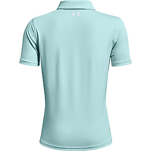 Under Armour Boys' Performance Golf Polo , Breeze (441)/White , Youth Large