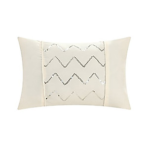 Chic Home 10 Piece Hannah Pinch Pleated, Ruffled and Pleated Complete Queen Bed in a Bag Comforter Set Beige with Sheet Set