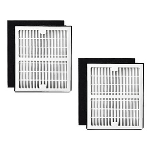 Gekufa Replacement Filter B Compatible with Idylis AC-2125, AC-2126, IAF-H-100B, IAP-10-125, IAPC-40-140, IAP-10-150, IAP-10-050 for Idylis Air Purifiers Include 2 HEPA Filters & 2 Carbon Filters