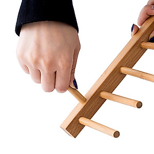 Vinyl Record Storage Holder Stand Rack Eco Friendly Wooden CD Display Stand, Stackable Modern CD Holder Portable Countertop Desktop Magazine Rack Record Storage Shelf - for 12" and 7" Recor