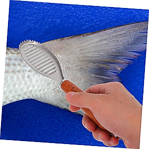 UPKOCH Fish Scaler Fish Scraper Fish Skin Graters Cleaning Fish Peeler Fish Scale Skinner Meat Remover Fish Cleaning Shredder Hand Tools Fish Skin Cleaning Peeler Wood Toothbrush Major