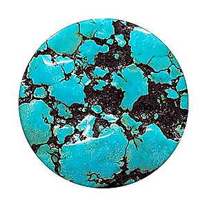 Turquoise Marble Stone Slab Print Southern Glam Phone Grip PopSockets PopGrip: Swappable Grip for Phones & Tablets