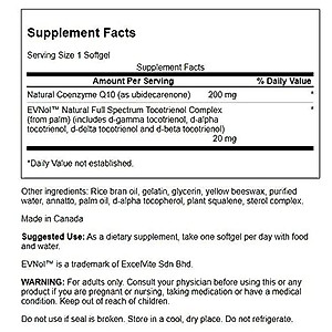 Swanson Coq10 with Tocotrienols 200 mg 60 Sgels 3 Pack