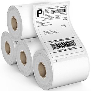 Dasher Products Shipping Labels Compatible with Dymo LabelWriter 4XL 1744907 4x6 Thermal Postage Labels, Water & Grease Resistant, Ultra Strong Adhesive, Perforated, BPA Free, 220 Labels/Roll (4 Pack)