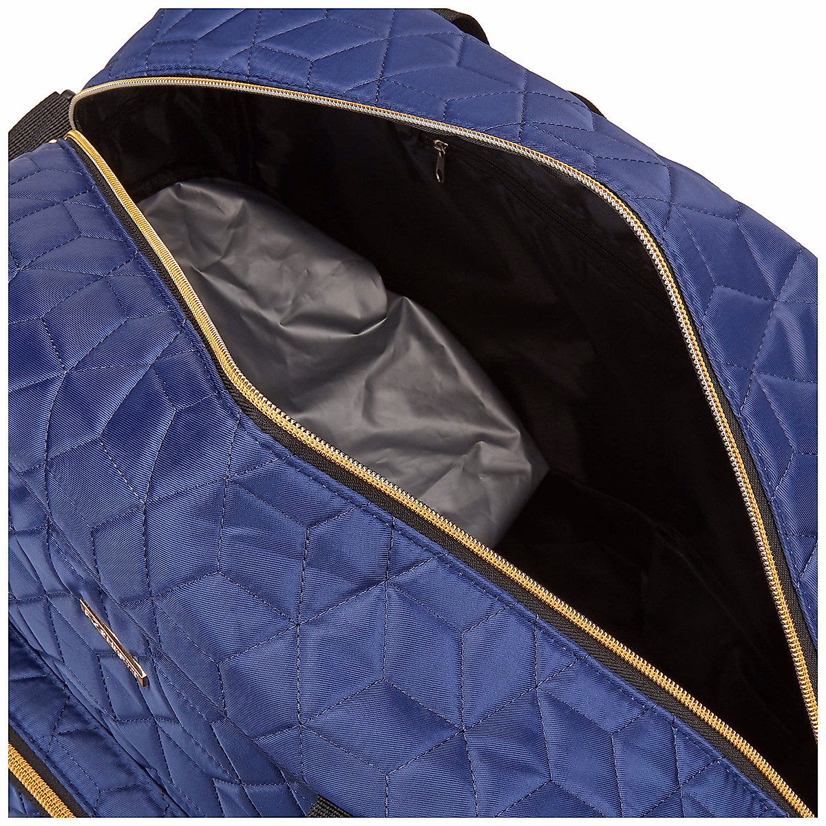 POSHnFIT Women Exercise Fitness Gym Travel & Weekender Duffel bag Waterproof Wet Storage Yoga Mat Storage Shoe Storage Carry On Luggage (Blue, Quilted Outer)