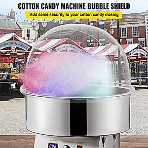 VEVOR 21 Inch Commercial Cotton Candy Machine Cover, Medium, Transparent