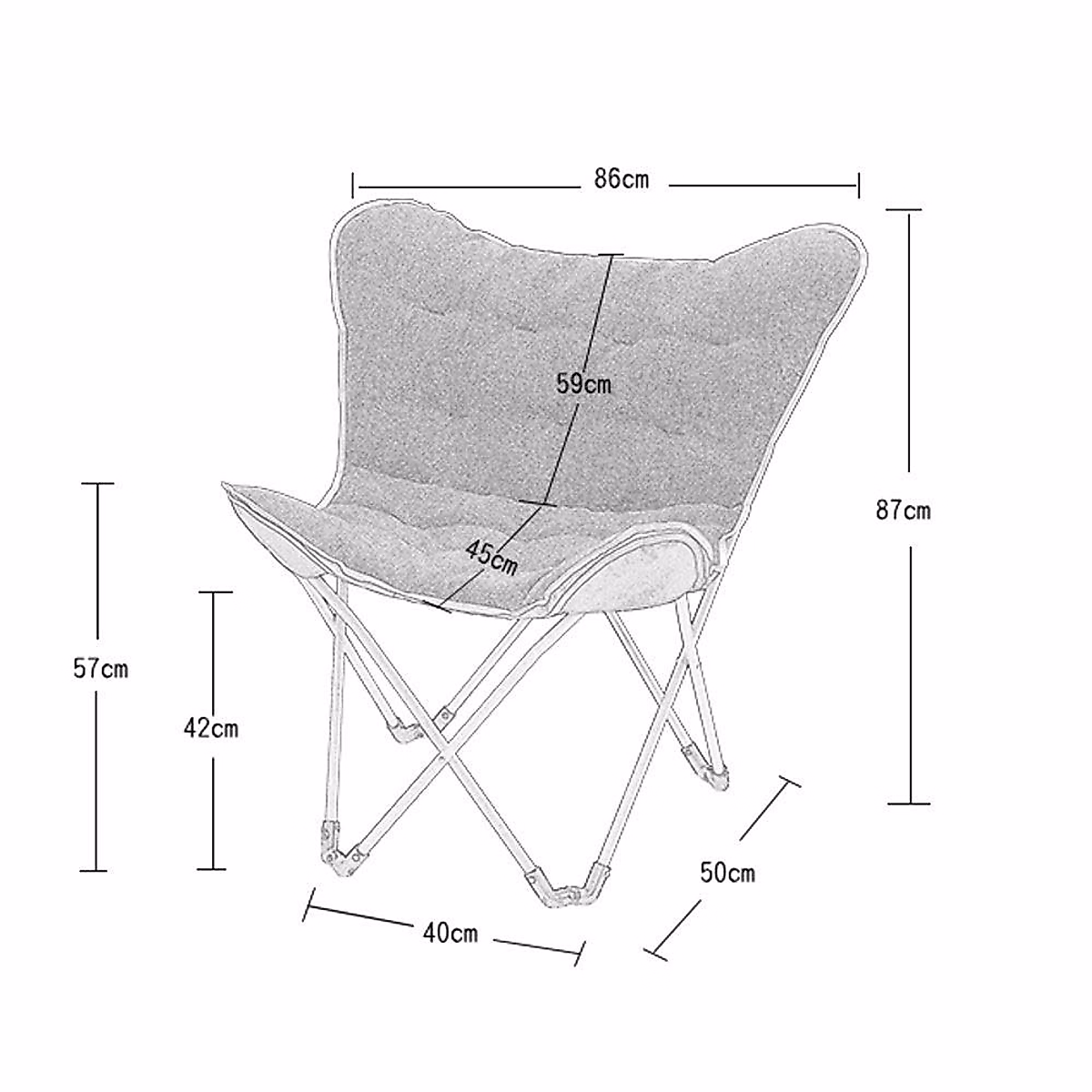 LLLY Lazy Sofa,Foldable Saucer Moon Chair Dorm Club Chair Half Round Soft Comfortable Short Plush Faux Padded Seat for Adult or Teens,Brown 40cmx50cmx87cm