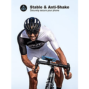 iBytoc Bike Phone Mount, [360°Rotation Shockproof] Bicycle Phone Holder, Universal Silicone Motorcycle Phone Mount Compatible with iPhone 14 13 12 11 Pro Max, More 4.0"-6.7" Phone