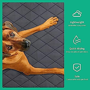 HOMBYS Chew Proof Tough Dog Crate Pad Mat 18"x29", Durable Pet Bed Mat for Teething Puppy Who Chew Their Beds, Upgraded Indestructible Training Fabric Kennel Pad for Dogs Crate Cages