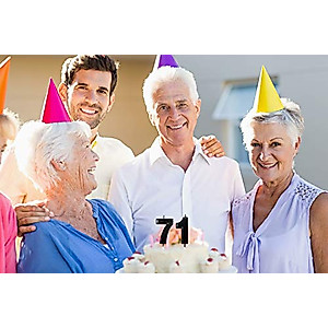 2.76 Inches Large Birthday Cake Number Candle,Black Fashion Numeral Topper Decoration for Wedding Anniversary, Shower, Kids and Adults Party Celebration Photograph Beautiful Moments. (Number 2)