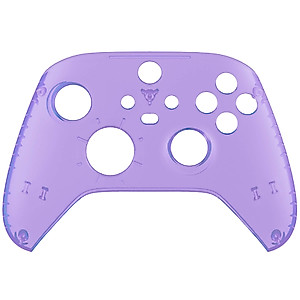eXtremeRate Replacement Faceplate for Xbox Series X & S Controller - Personalize Your Control - Clear Atomic Purple Front Housing Shell for Xbox Core Wireless Controller [Controller NOT Included]