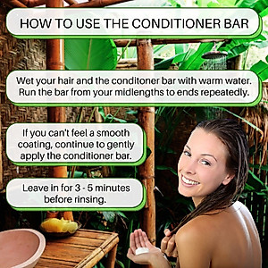 Shampoo Bar and Conditioner Bar Travel Set, Lemongrass & Gillyflower for Dry Hair, Sulfate Free, Palm Oil Free, Plastic Free, Eco-Friendly Natural Solid Bars