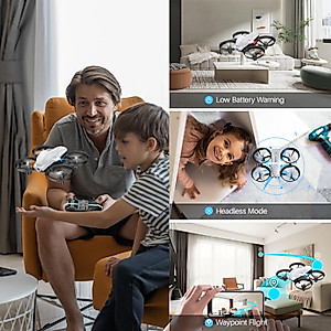 SIMREX X700 Drone with 720 HD Camera, WiFi FPV Live Video, 6-Axis RC Quadcopter, Altitude Hold & Headless Mode, Optical Flow Positioning, One Key Take Off/Land App Control with 360°Flip for Beginners