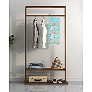 2 Pack Hanging Closet Organizer and Storage, Underwear Sock Bra Leggings Organizer Hanging Bags, Hanging Wardrobe Clothes Organizer with Dual Sided 10 Mesh Pockets and 2 Metal Hooks Cnzodiac