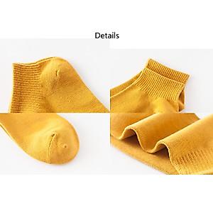 Joylife Solid Color Ankle Socks Colorful Low Cut Socks for Women, Lady, Girls, 5 Pack