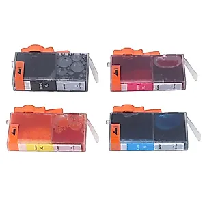 FTVOGUE 4Pcs Printer Cartridge BK C M Y Clear Print 1000 Pages Output Fadeless Print Ink Cartridge for Deskjet Ink Advantage 3525 4615 4620