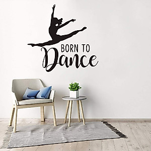 YOYOYU ART HOME DECOR Dance Wall Sticker Art Removable Girl Dancing Black 25.5x27.5in Vinyl Decal