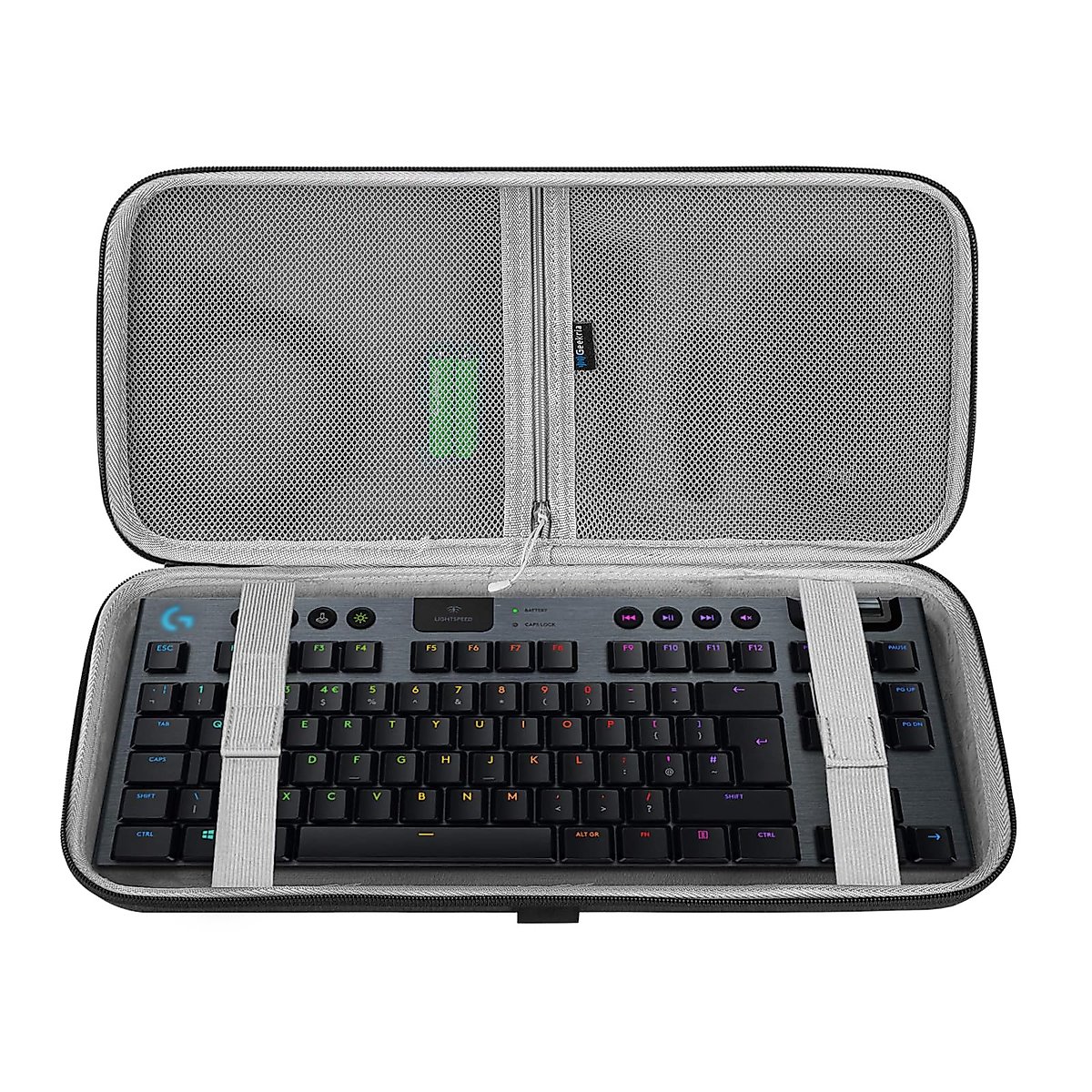 Geekria Tenkeyless Keyboard Case, Hard Shell Travel Carrying Bag for TKL 80% Compact 87 Key Computer Mechanical Gaming Keyboard, Compatible with Logitech G915 TKL, G PRO Keyboard, G PRO X TKL