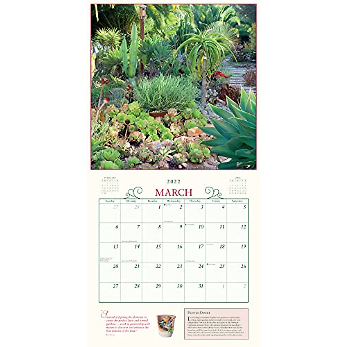Secret Garden Wall Calendar 2022: A year of photographs that transport you to a garden sanctuary.