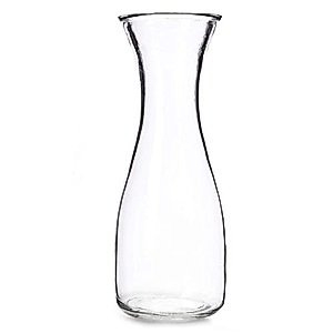 16.9 oz. (500 ml) Glass Carafe Beverage Bottles, 4-pack - Water Pitchers, Wine Decanters, Mixed Drinks, Mimosas, Centerpieces, Arts & Crafts - Restaurant, Catering, Party, & Home Kitchen Supplies