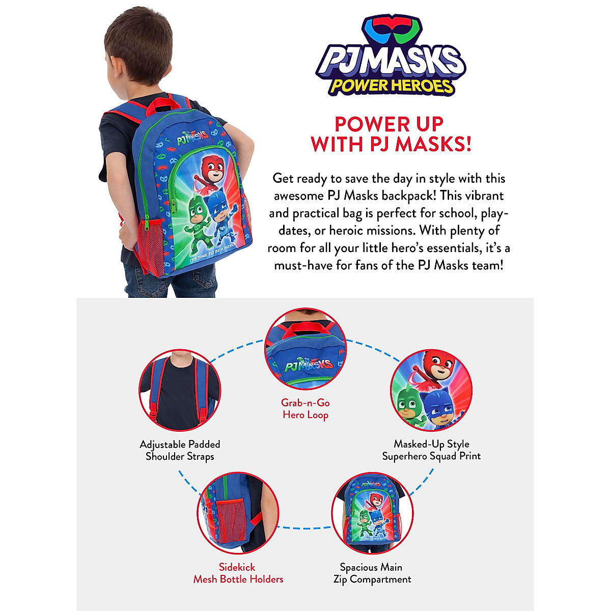 PJ MASKS Boys Backpack One Size