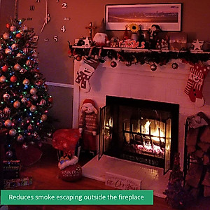 Titan High-Efficiency Log Grate with Reflective Fireback 26" Wide, 15.5" Tall