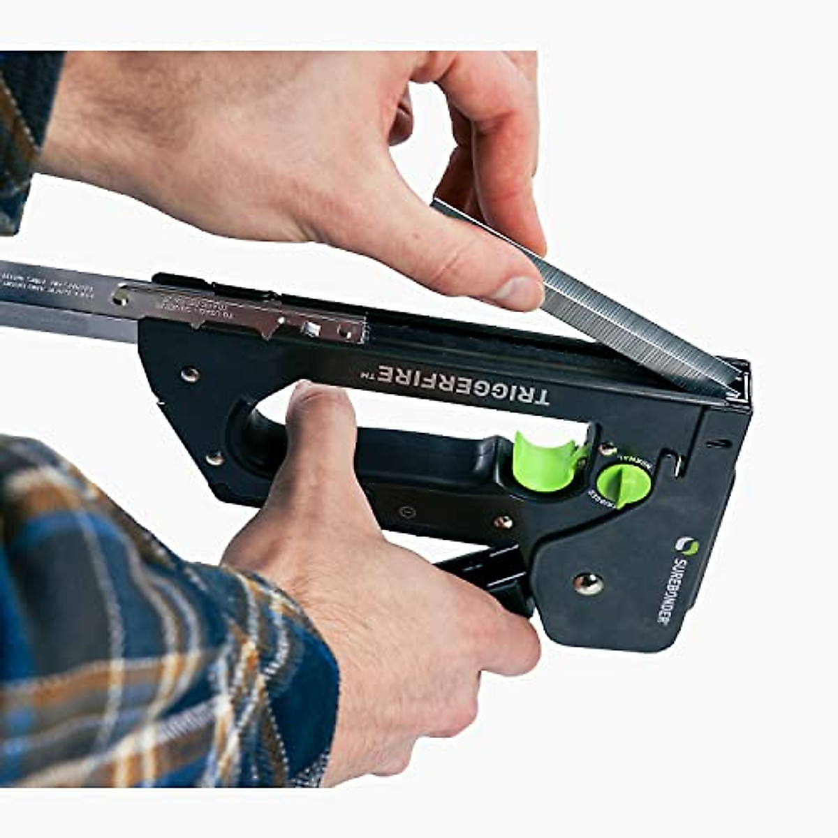 Surebonder TRIGGERFIRE Staple Gun - Tool Only (5625), Black, Green