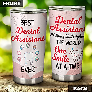 MEDROC Dental Assistant Tumbler Gifts - Stainless Steel 20oz, Funny Dental Assistant Accessories For Birthday Christmas, Dental Assistants Appreciation Week Gifts For Women Men Coffee Cups (TBDA06)