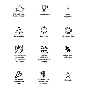 Less. Reusable Beeswax Food Wraps 3 Pack Size Small, Compostable Alternative to Plastic Wrap, Classic Paper Brown Wrap