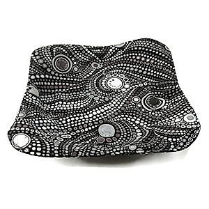 Black and White Microwave Plate Holder - Modern Cotton Fabric Dinner Plate Cozy