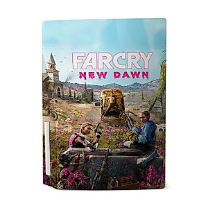 Head Case Designs Officially Licensed Far Cry Twins Couch New Dawn Key Art Vinyl Faceplate Sticker Gaming Skin Decal Compatible With Sony PlayStation 5 PS5 Disc Edition Console & DualSense Controller