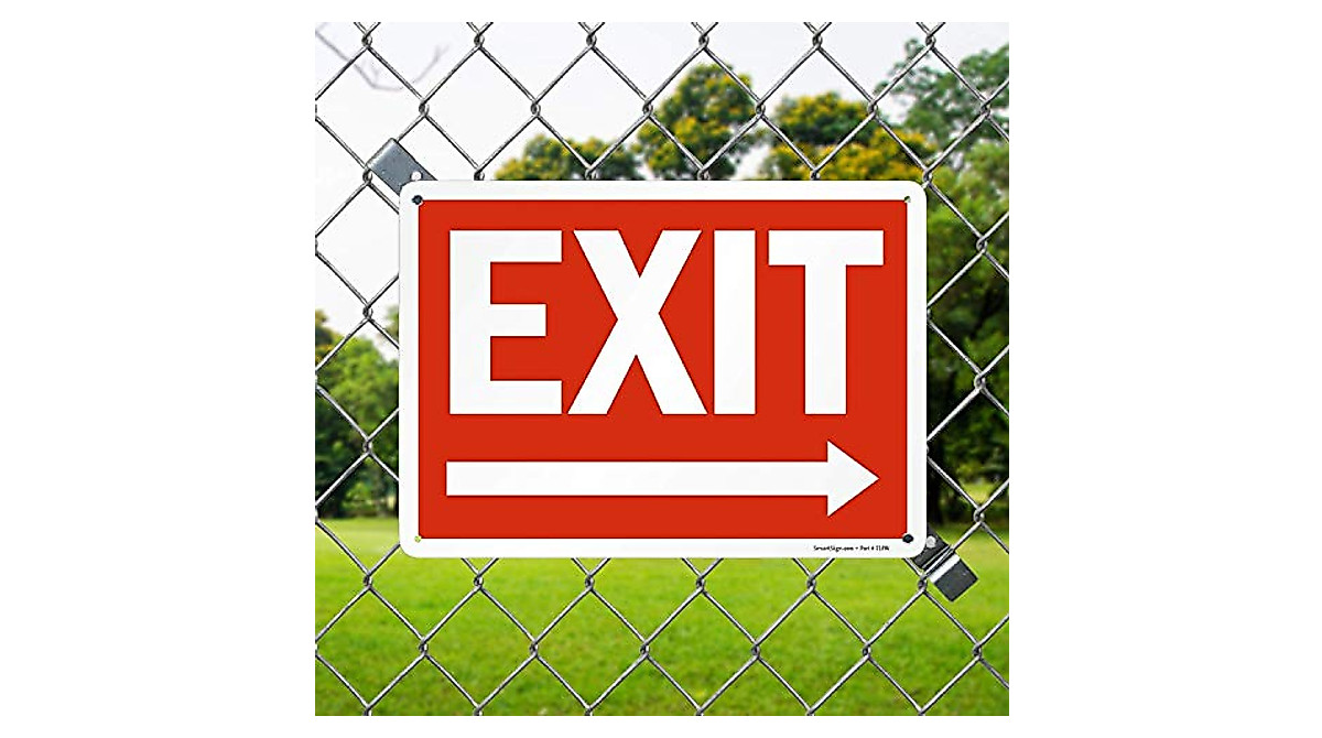 Durable Exit Sign with Right Arrow | SmartSign