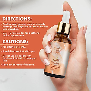 𝗪𝗜𝗡𝗡𝗘𝗥 𝟮𝟬𝟮𝟰* Vitamin C Face Serum – Anti Aging Facial Serum with Vitamin C, Vitamin E & More – Brightening Serum for Dark Spots, Even Skin Tone, Eye Area, Fine Lines & Wrinkles, 1 Fl Oz
