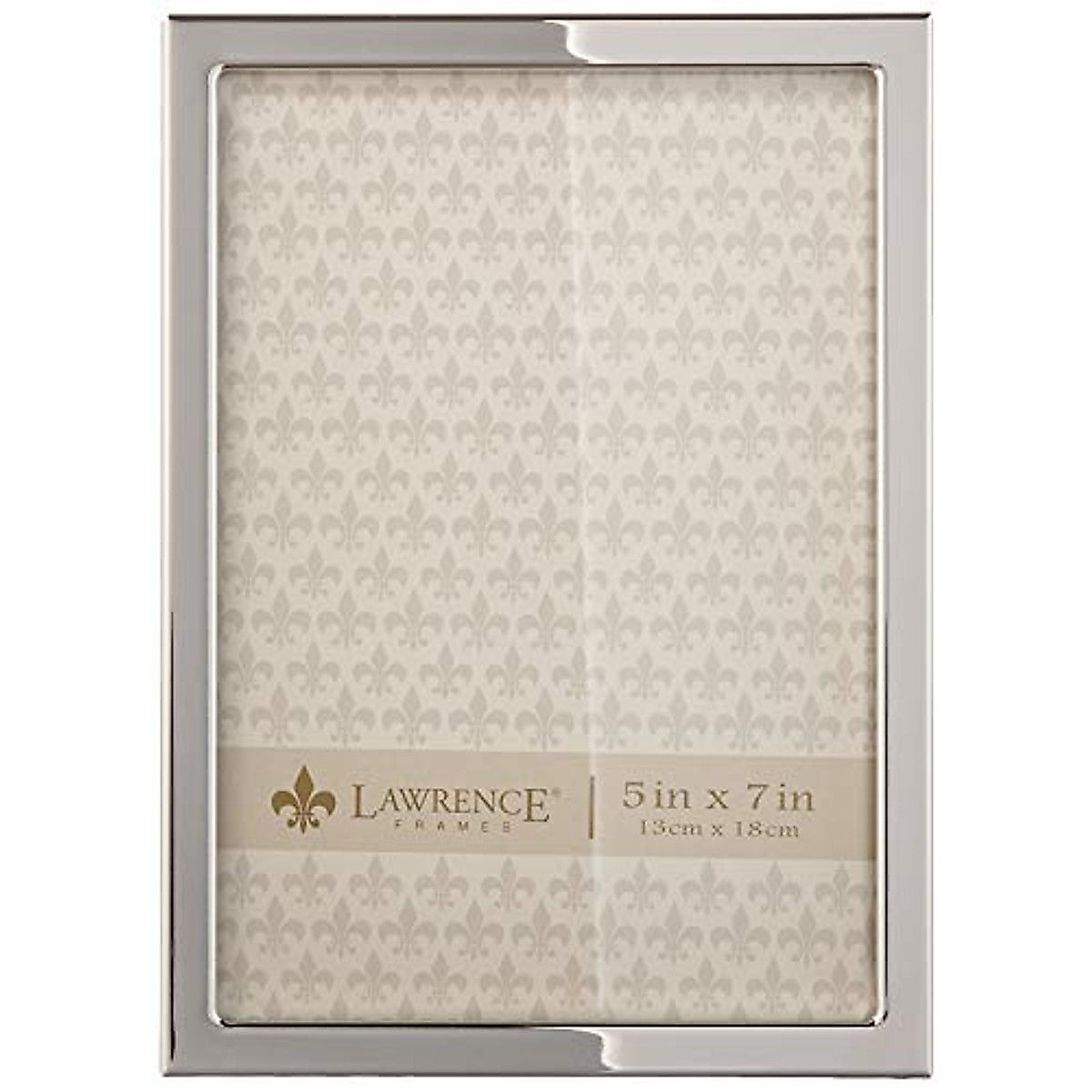 Lawrence Frames 710657 Silver Standard Metal Picture Frame, 5 by 7-Inch