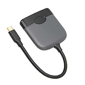 USB C Hub 3 in 1 Multiport 5 Gbps USB 3.0 USB C to HD Multimedia Interface Adapter 100W 3 in 1 PD Charging Port for Smartphone Gray Black